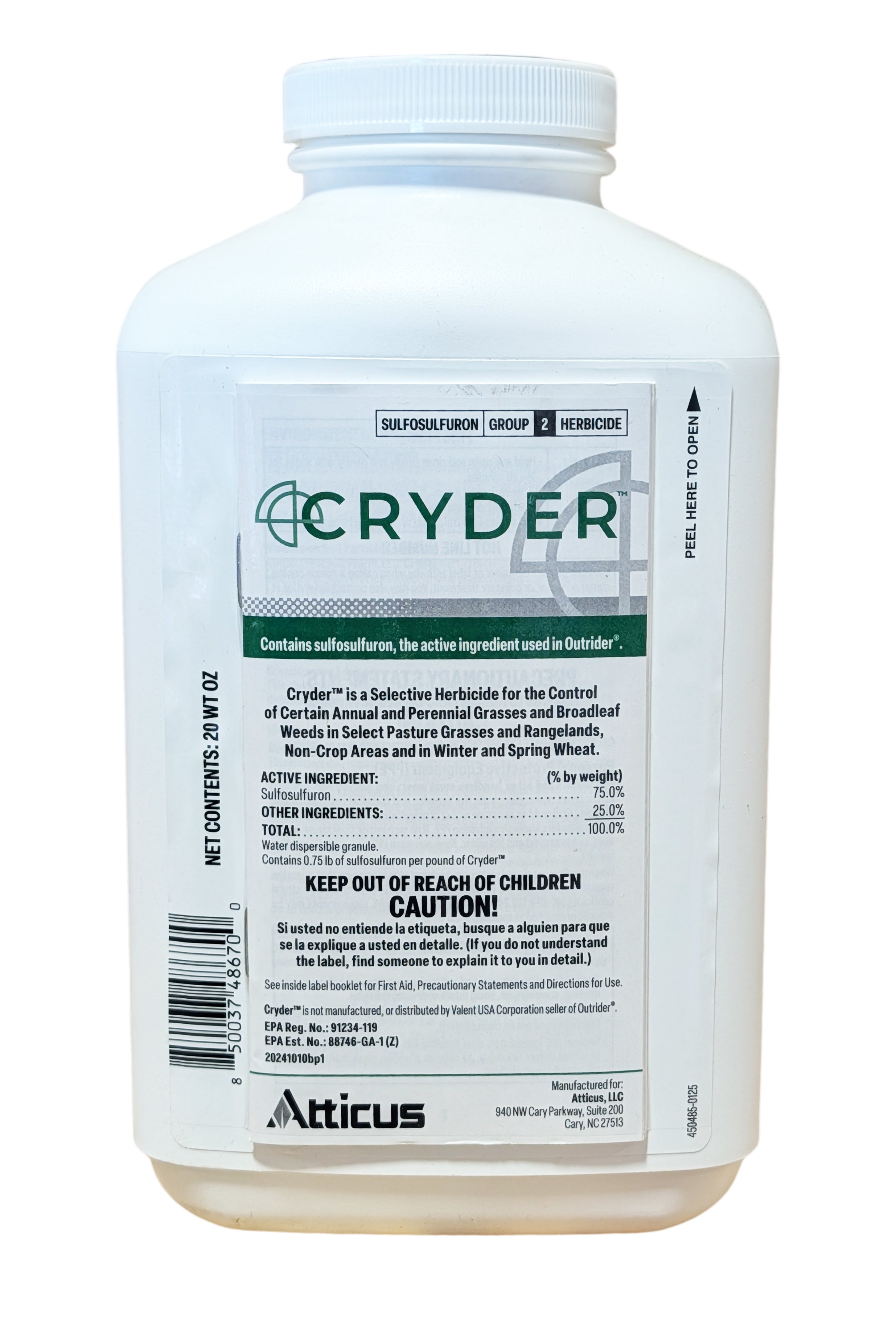Cryder Herbicide with Sulfosulfuron for Pasture & Non-Crop