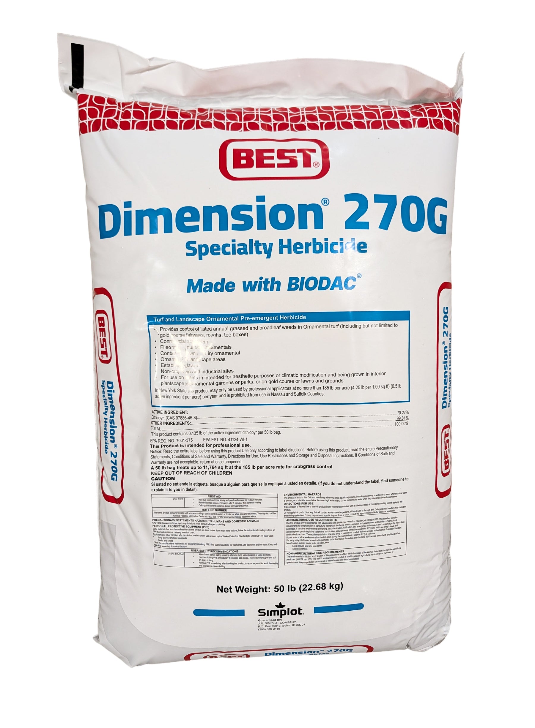 Dimension 270G Pre-Emergent Granular Herbicide 50 lb
